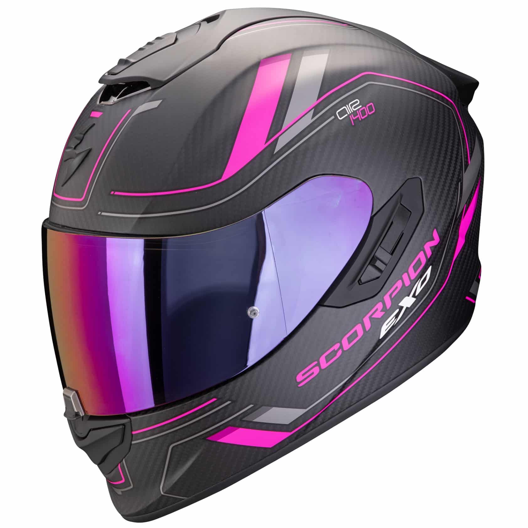 SCORPION EXO-1400 EVO II CARBON AIR MIRAGE MATT BLACK-PINK | Bike Station